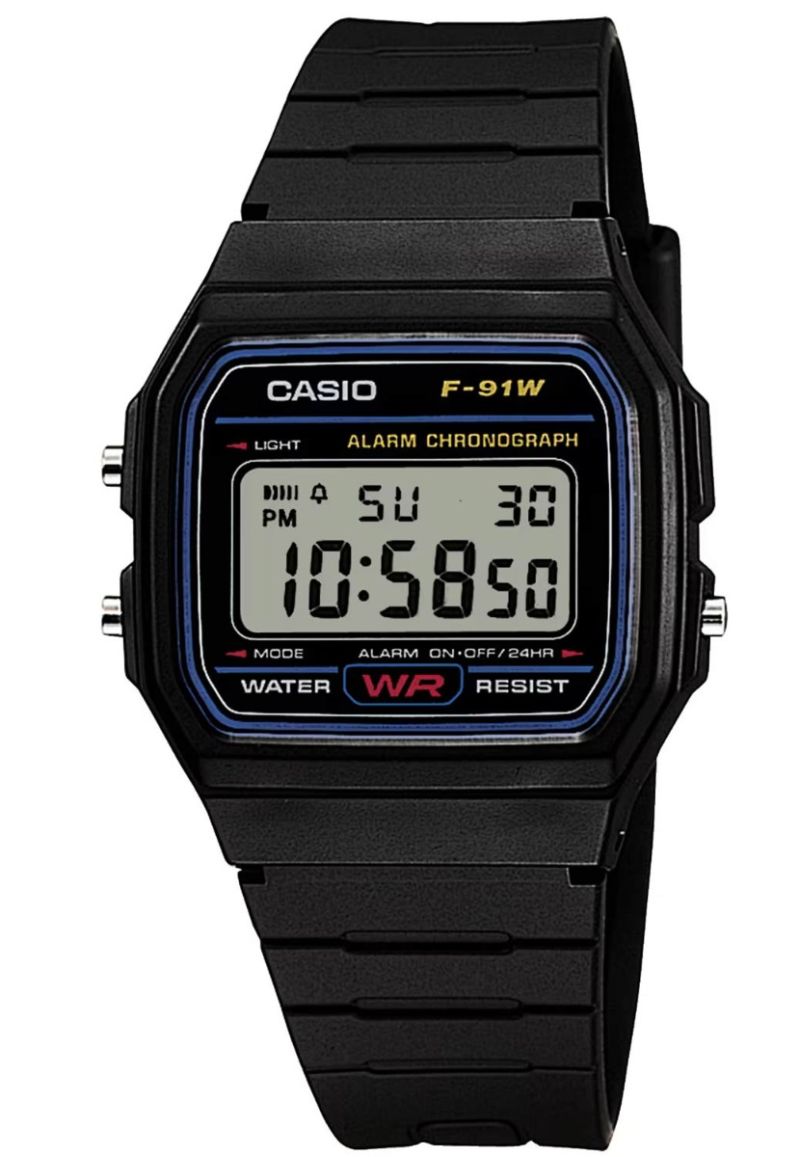 Casio F-91W klassisk digital klocka med 7-års batteritid | F-91W ...