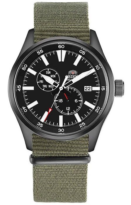 Orient Defender Automatic RA-AK0403N - RIP - Grön textil herrklocka