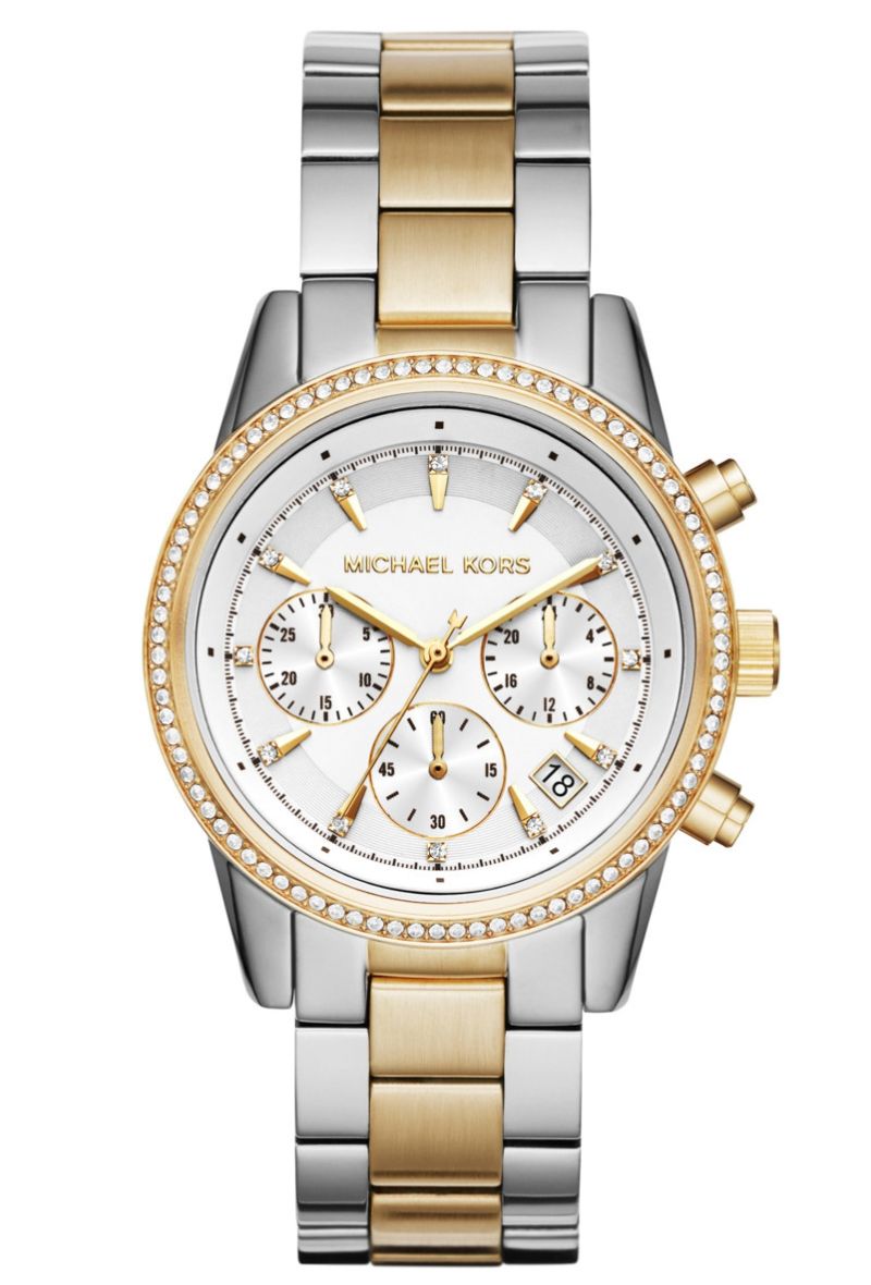 Michael Kors Ritz MK6474 - Guld silver rostfri stål damklocka