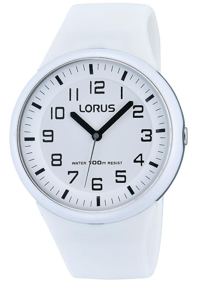 Lorus 100M Analog RRX53DX-9 - Vit silikon damklocka