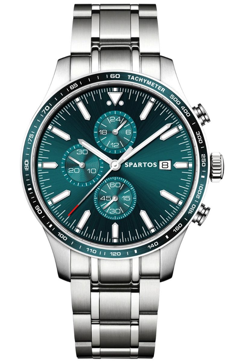 Spartos Classic Sapphire Chronograph SPW8502 - Silver rostfri stål ...