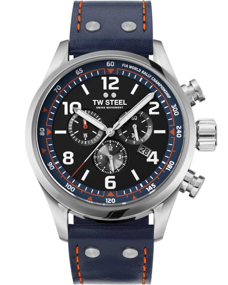 TW Steel Fast Lane Special Edition SVS311 - Blå läder herrklocka