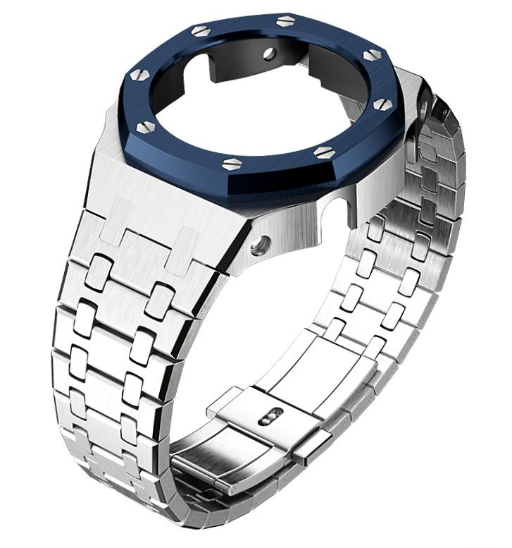 Unofficial Gen 4 Mod for Casio GA-2100 - Steel Case | Blue Steel Bezel ...