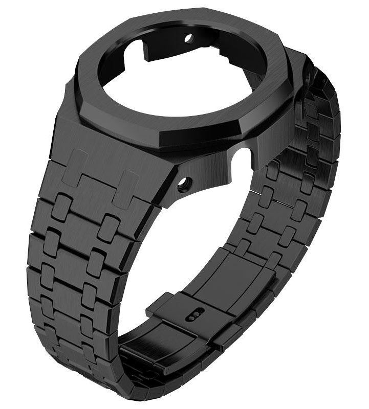 Unofficial Gen 4 Mod for Casio GA-2100 - Black Steel Case | Black Steel ...