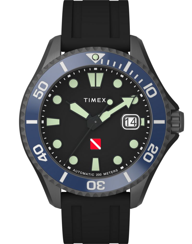 Timex Tiburon Automatic TW2W21100 - Svart silikon herrklocka